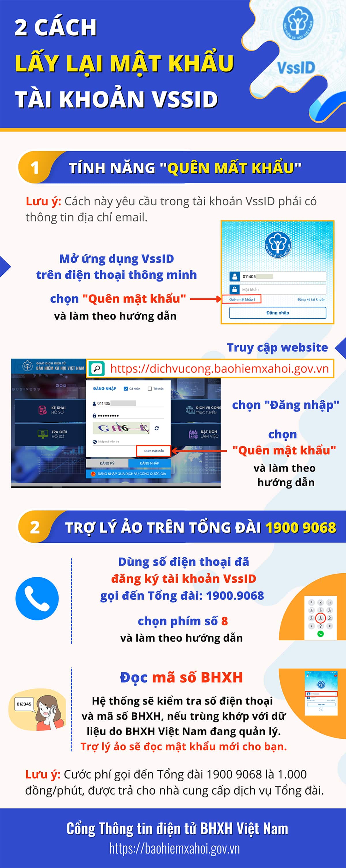 2 cách lấy lại mật khẩu tài khoản VssID